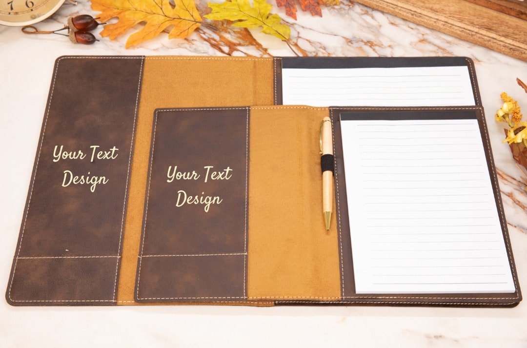 Personalized Leather Padfolio, Custom Leather Portfolio, Personalized ...