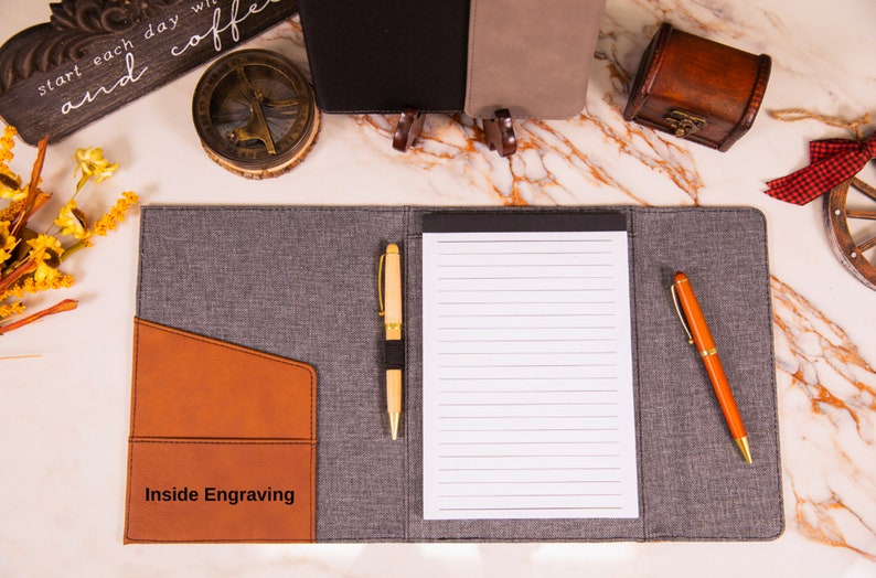 Personalized Leather Padfolio Custom Leather Portfolio - Etsy
