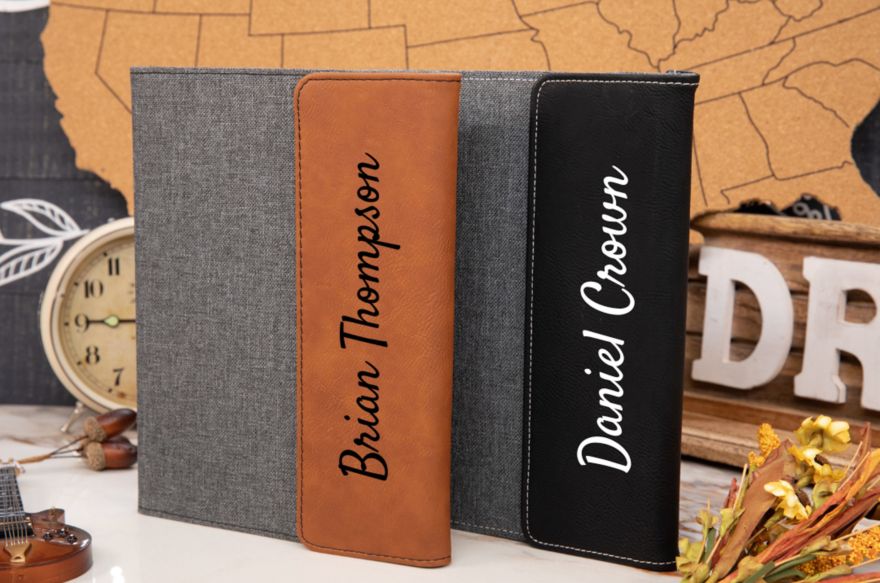 Personalized Leather Padfolio, Custom Leather Portfolio, Personalized ...