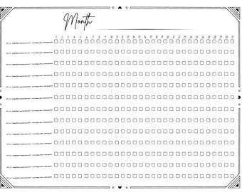 8 Week Challenge Tracker L 56 Days L Habit Tracker - Etsy