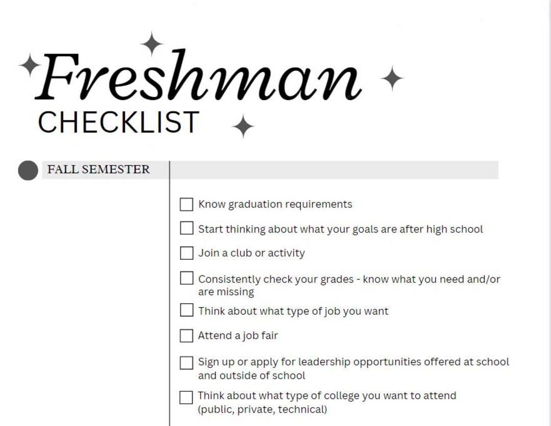 9th-12th Grade Checklists for College-bound Students - Etsy
