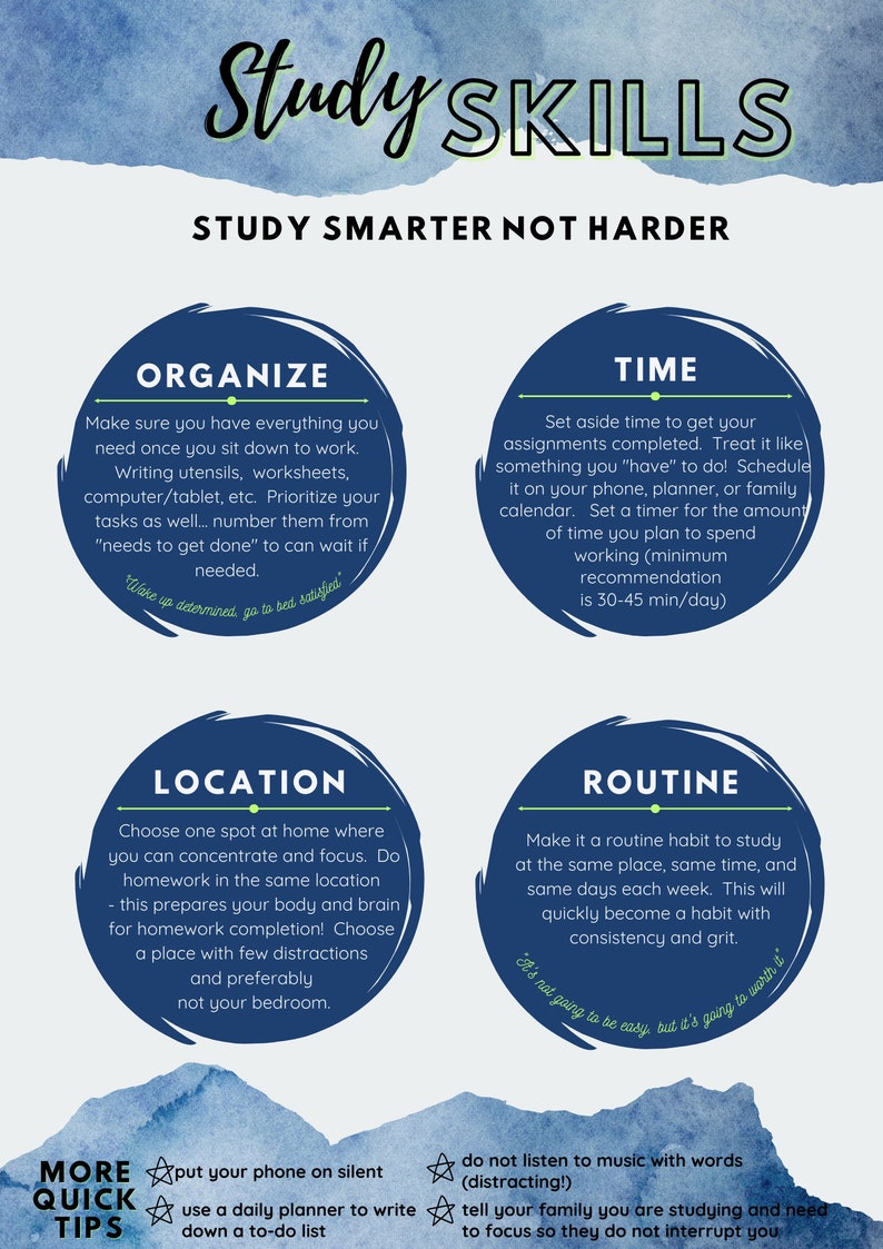 Study Skills - Etsy