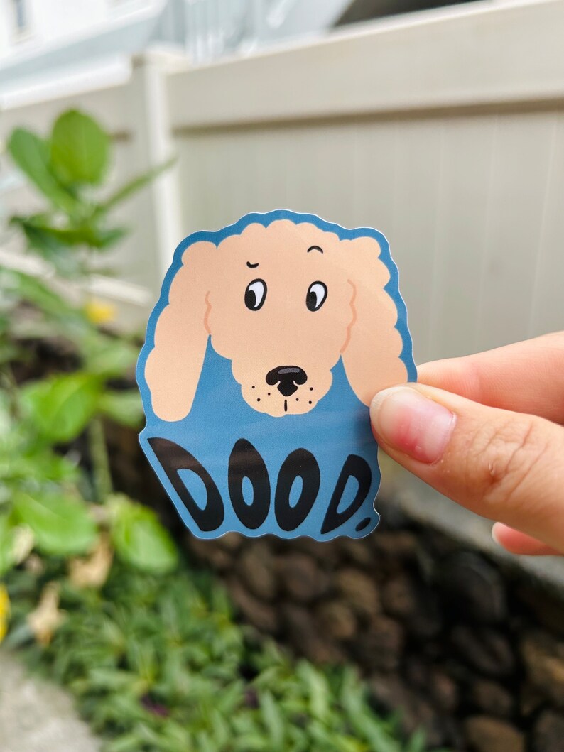 Goldendoodle “DOOD” | Doodle Sticker | Die-cut Vinyl Sticker | Gift for ...