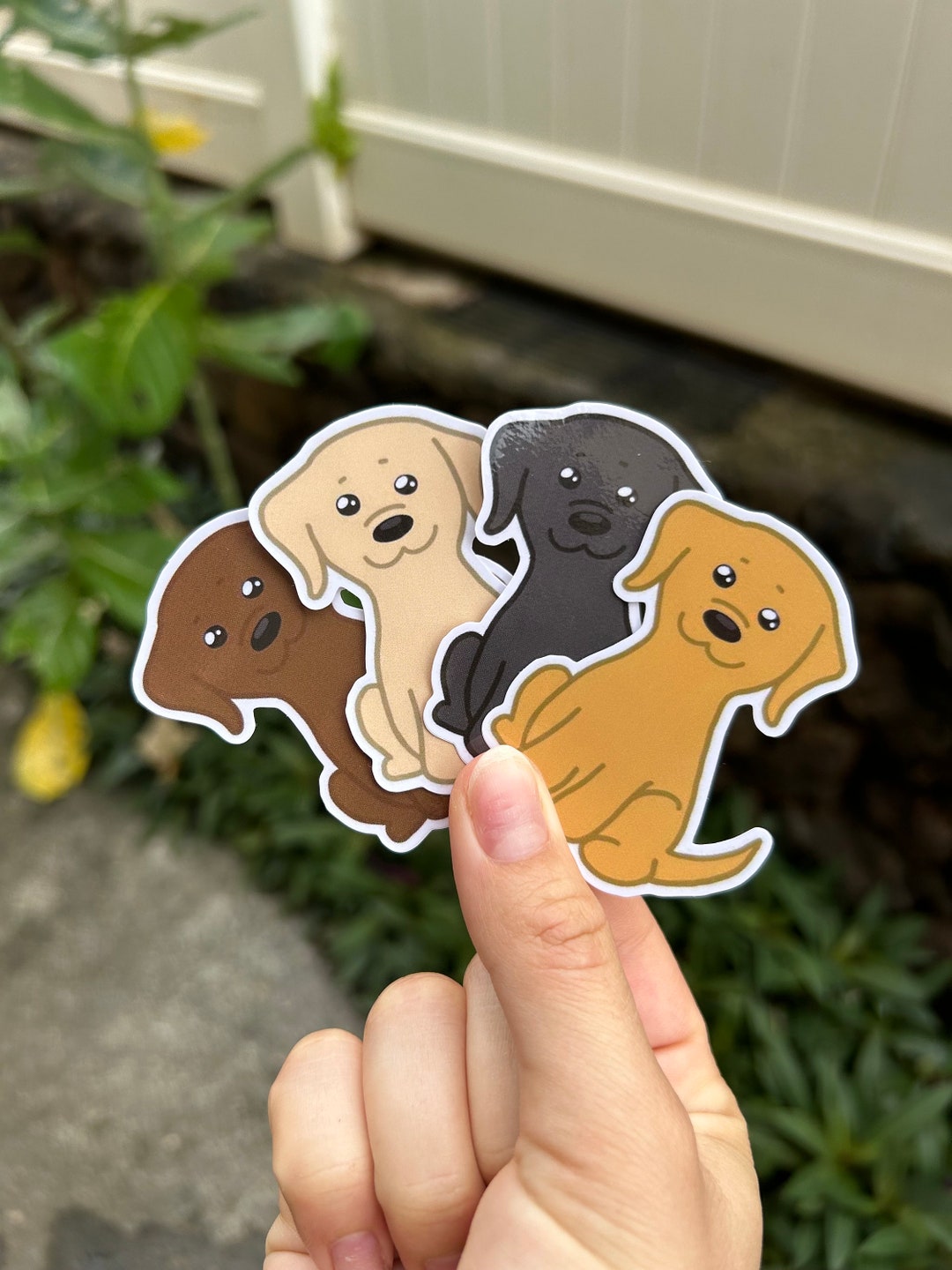 Labrador Stickers | Black Lab, Yellow Lab, Chocolate Lab, English Cream ...