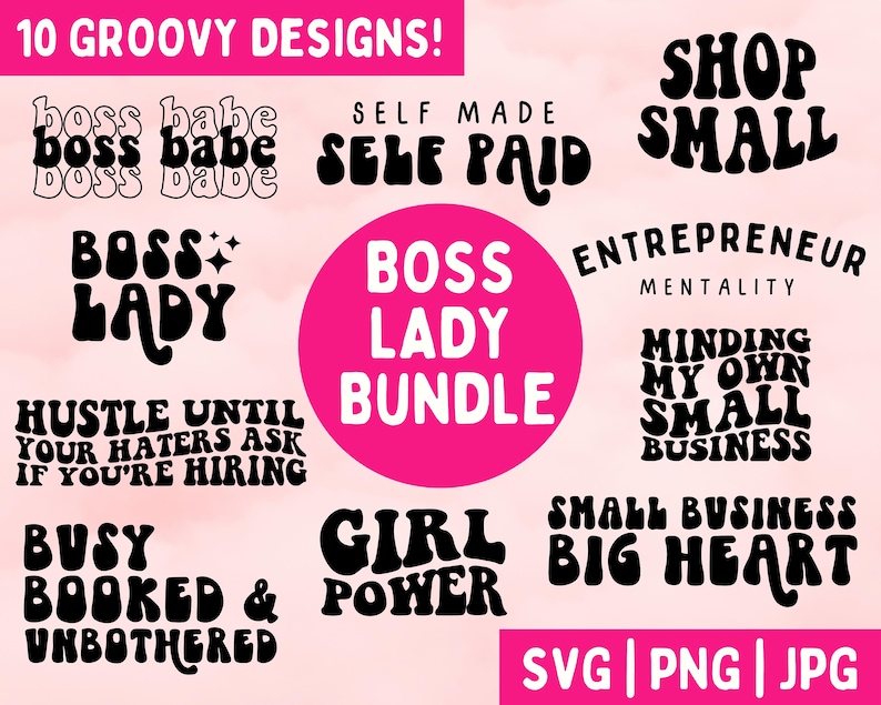 Entrepreneur Svg Png Bundle for Small Business Owners Boss - Etsy