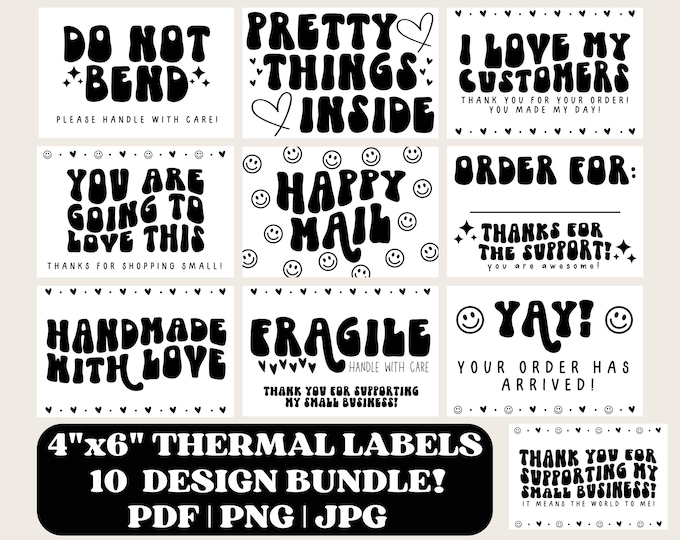 Thermal Labels V2 for Small Business Owners, Packaging Sticker Design ...