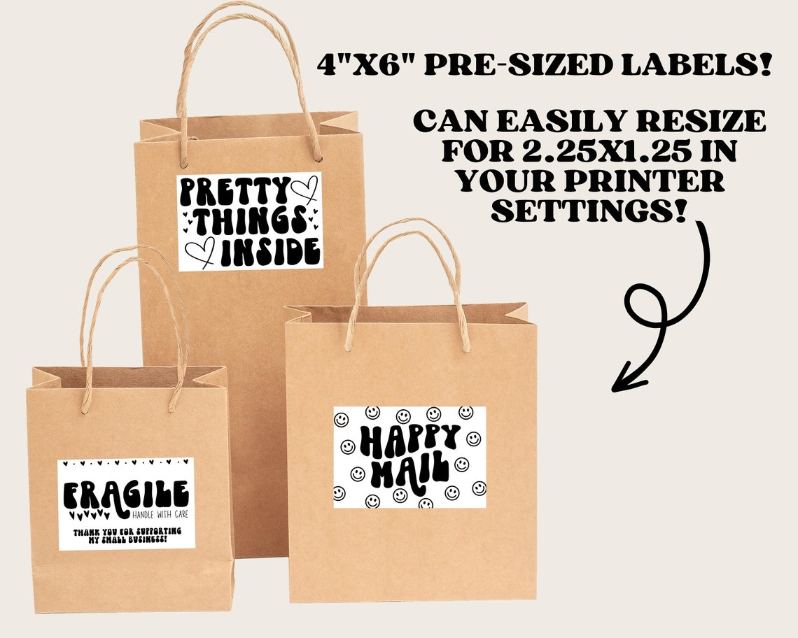 Thermal Printer Label Bundle Thermal Sticker Designs PNG for - Etsy