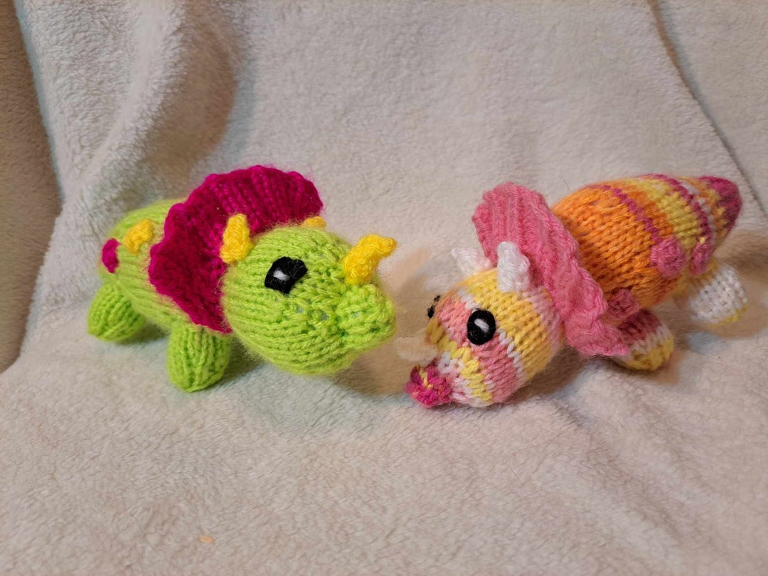 Triceratops Plushie Handmade Dino Stuffie - Etsy