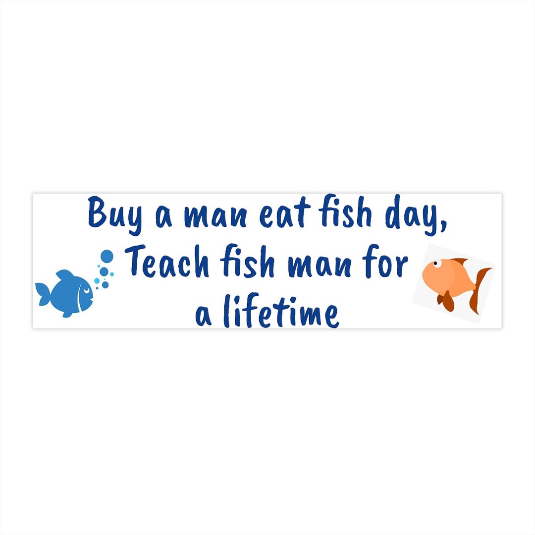 Funny Fish Bumper Sticker - Etsy