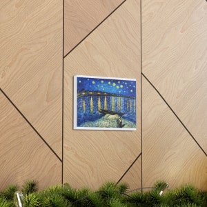 Starlight Over the Rhone by Vincent Van Gogh Canvas Gallery Wraps - Etsy