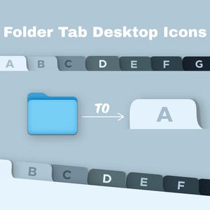 Blue Folder Tab Desktop Icons for Mac (digital Download) - Etsy