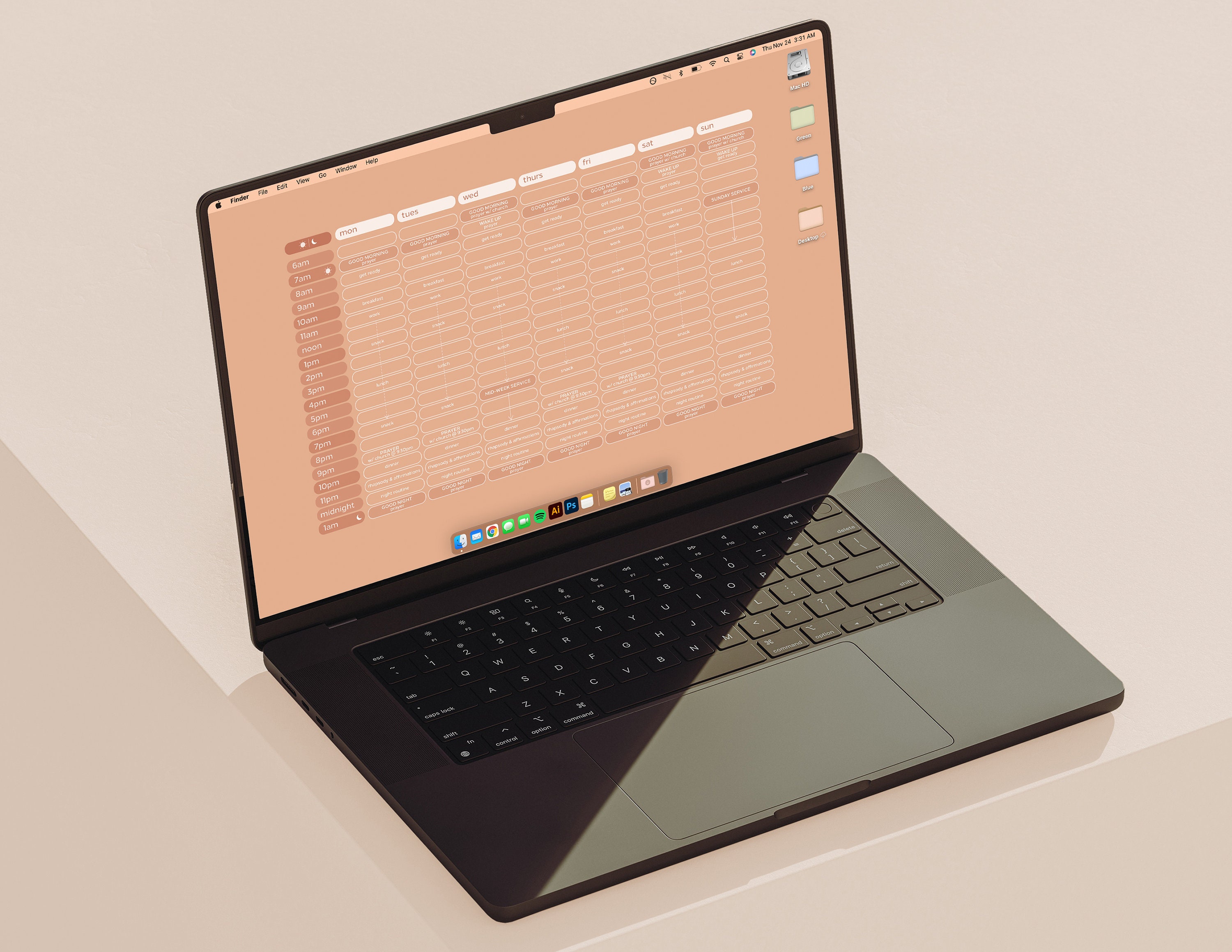 Desktop Wallpaper Organizer | Daily Planner (digital Download) - Etsy