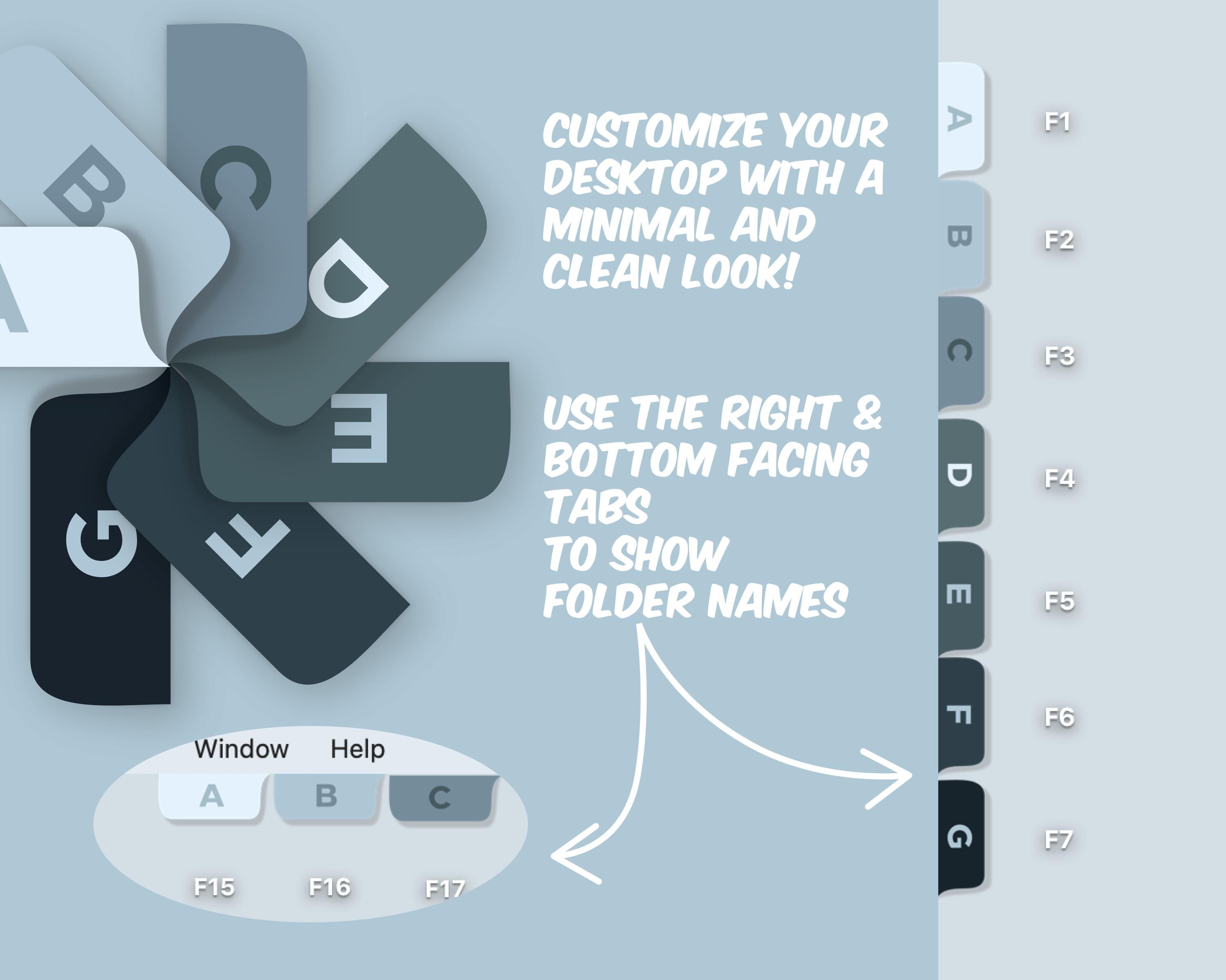 Desktop Icons, Blue Desktop Icons, Aesthetic Folder Icons for Mac, Cute ...