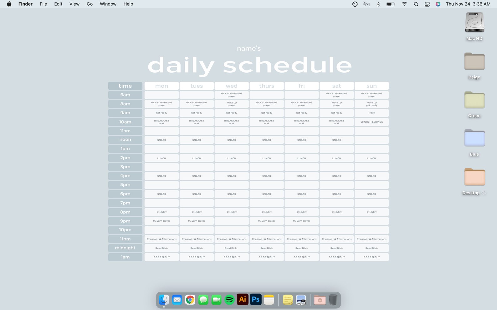 Small Daily Planner Desktop Wallpaper, Cute Planner, Minimal Planner ...