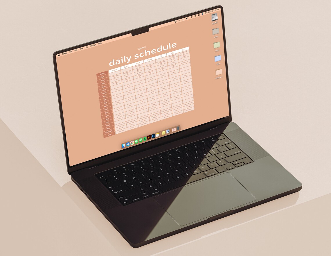 Small Daily Planner Desktop Wallpaper, Cute Planner, Minimal Planner ...