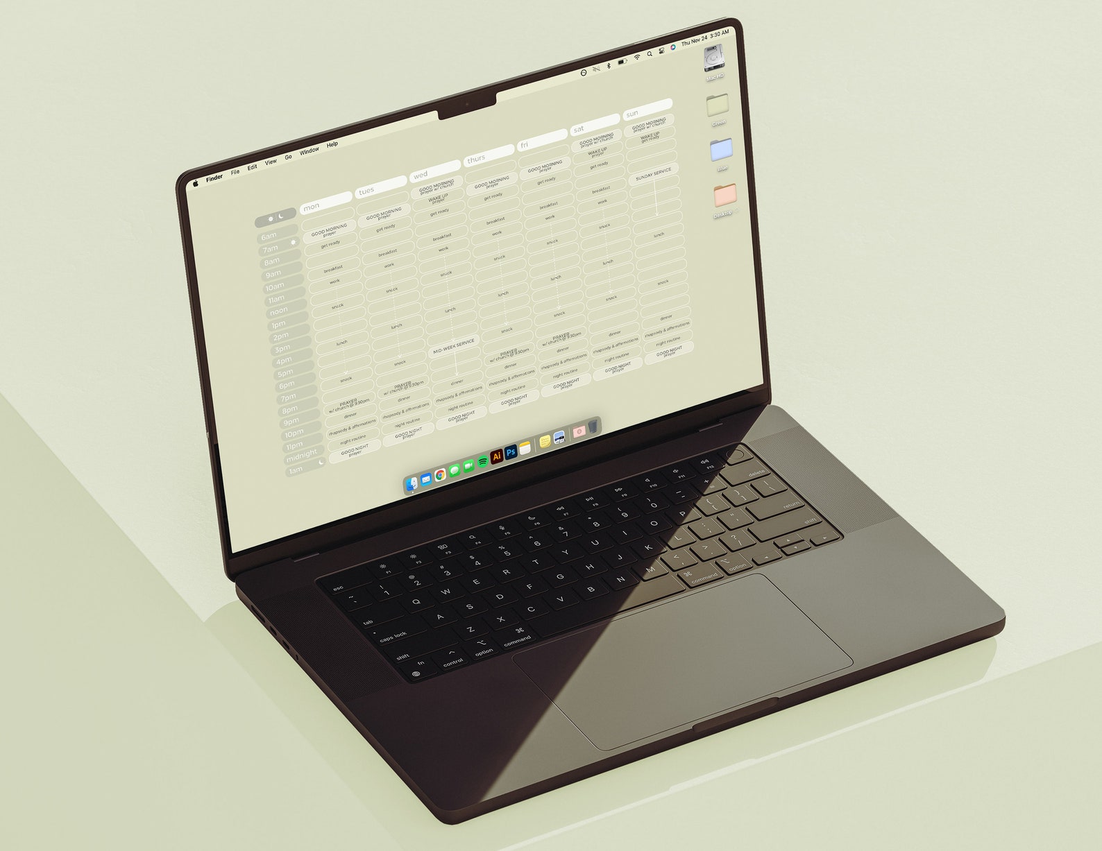 Large Daily Planner Desktop Wallpaper, Aesthetic Planner, Minimal ...