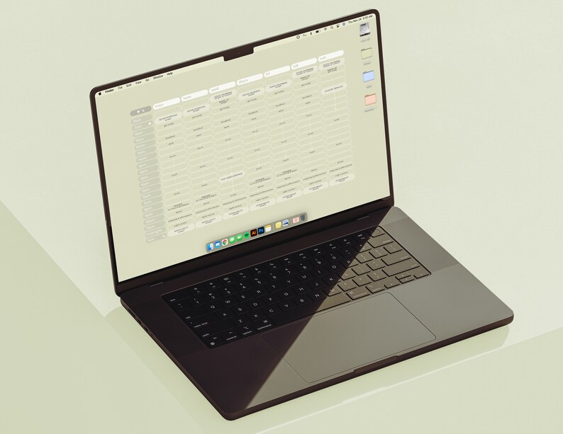 Large Daily Planner Desktop Wallpaper, Aesthetic Planner, Minimal ...