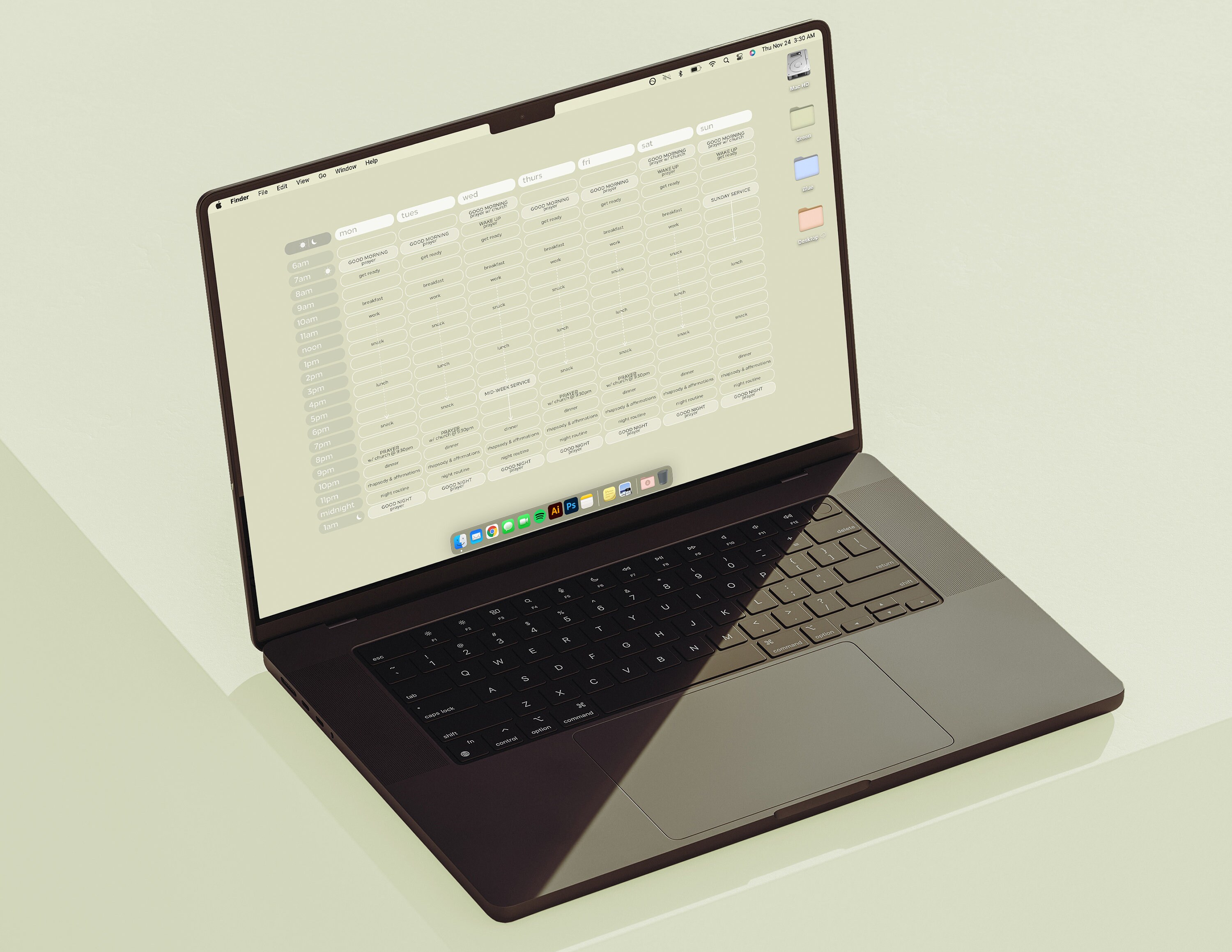 Large Daily Planner Desktop Wallpaper, Aesthetic Planner, Minimal ...