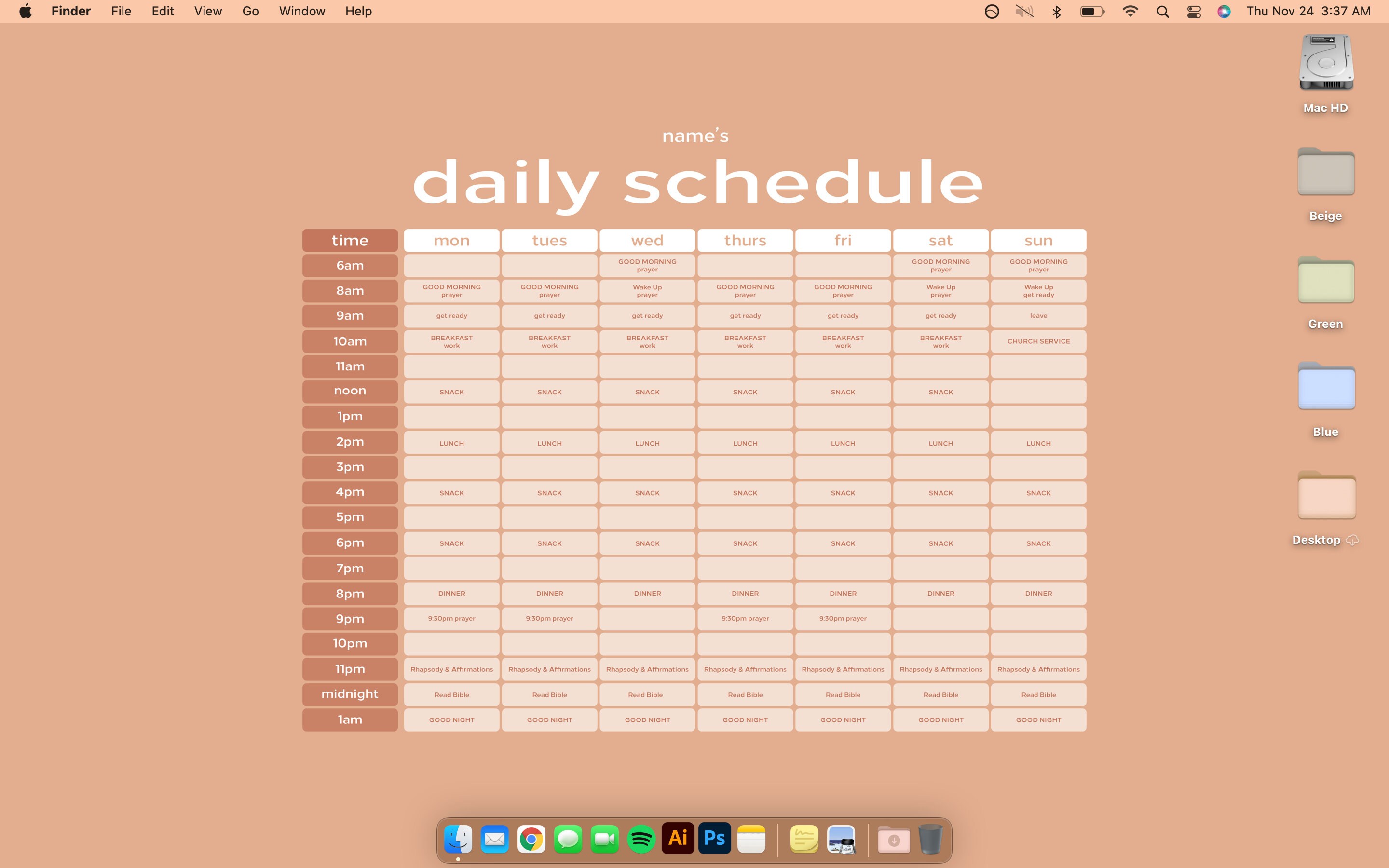 Small Daily Planner Desktop Wallpaper, Cute Planner, Minimal Planner ...