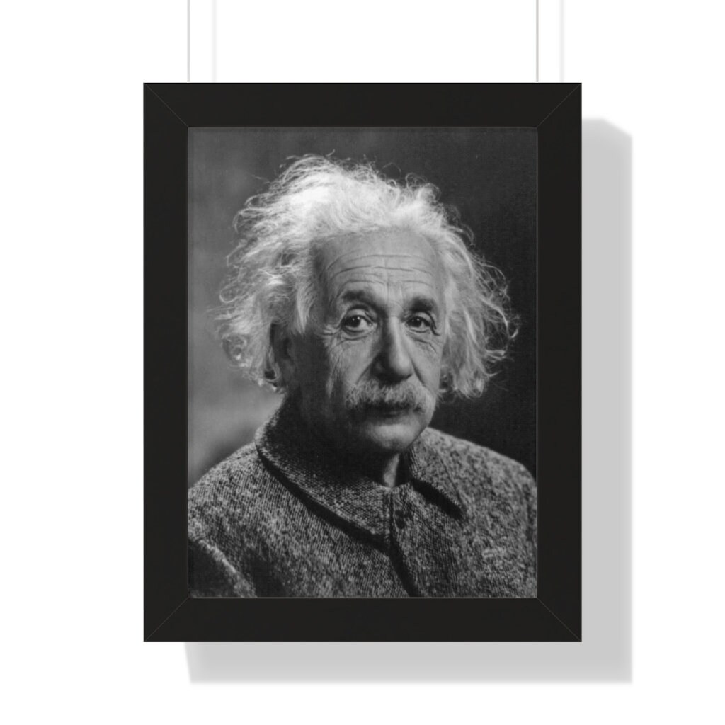 Albert Einstein Framed Vertical Poster - Etsy