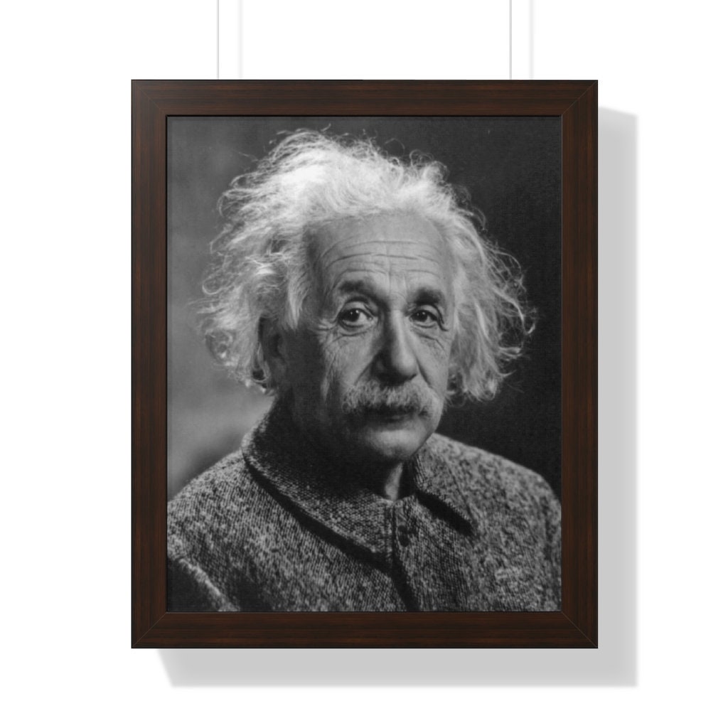 Albert Einstein Framed Vertical Poster - Etsy
