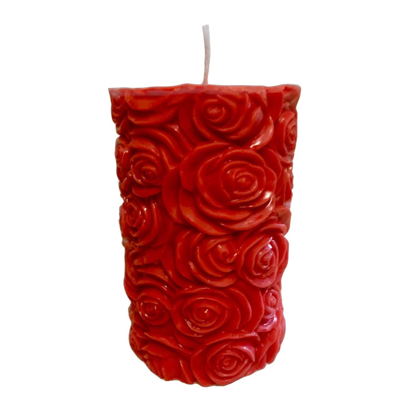 Red Rose Scented Candle | Hand-poured Soy Wax Floral Home Decor - Etsy