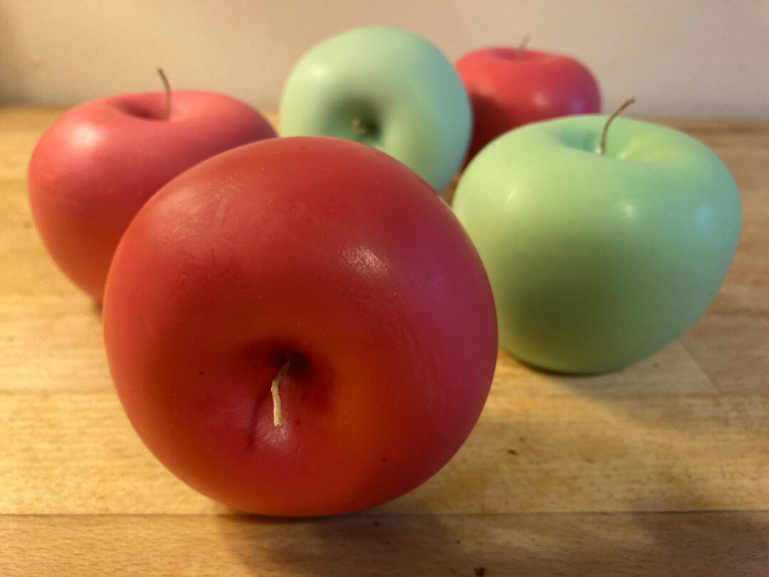 Apple Scented Fruit-shaped 100% Organic Soy Wax Candle - Etsy