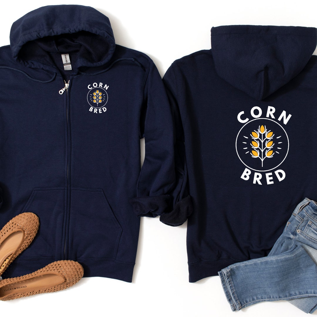 Corn Bred Unisex Full-zip Hoodie | Midwest Sweatshirt | Heartland ...