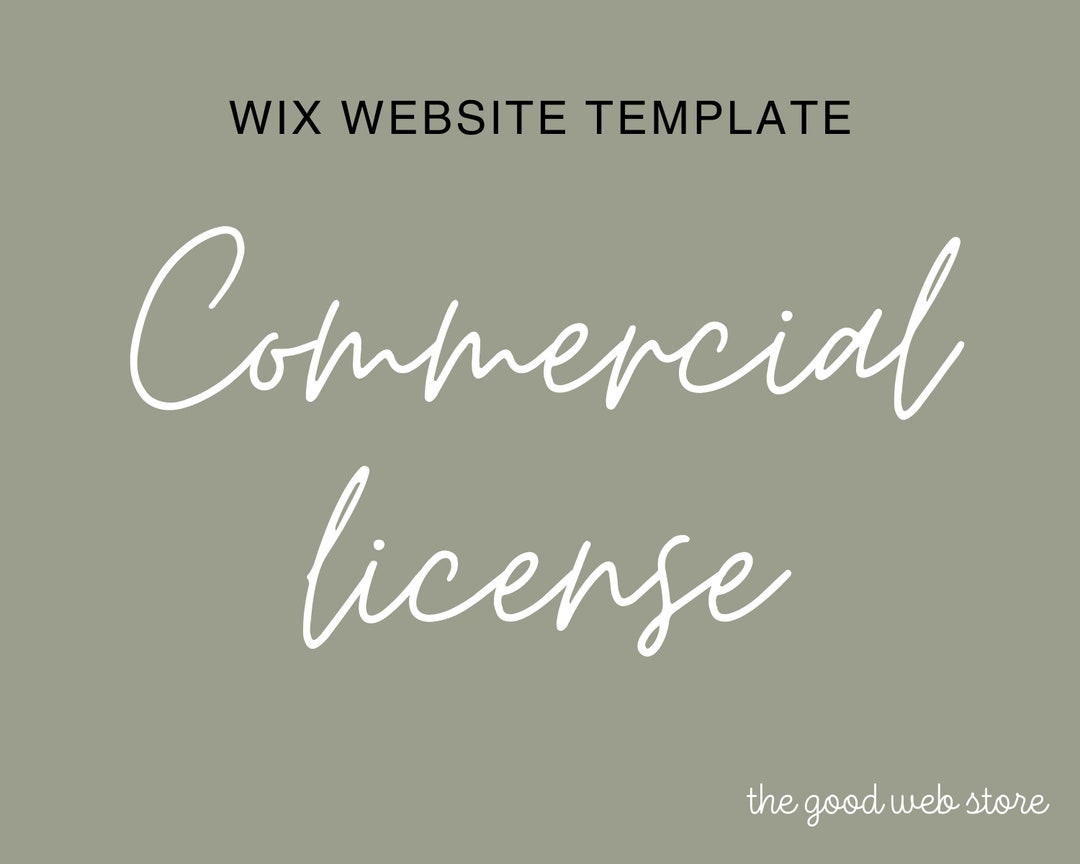 WIX Commercial License - Website Template - Web Design - WIX Template ...