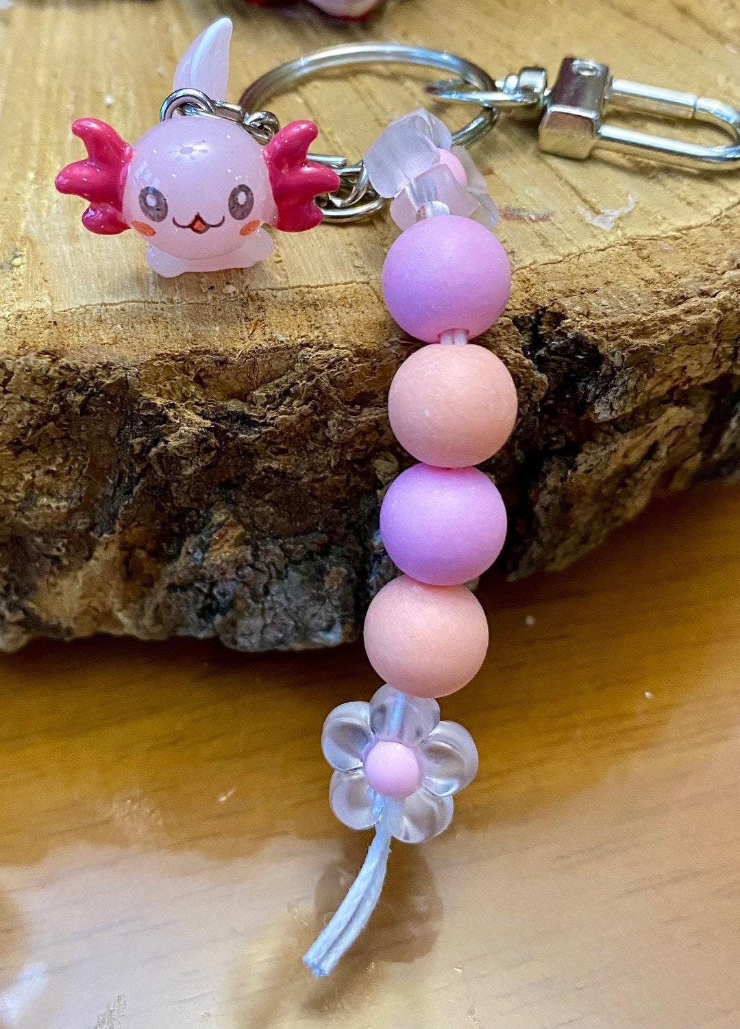 Beaded Axolotl Keychain - Etsy