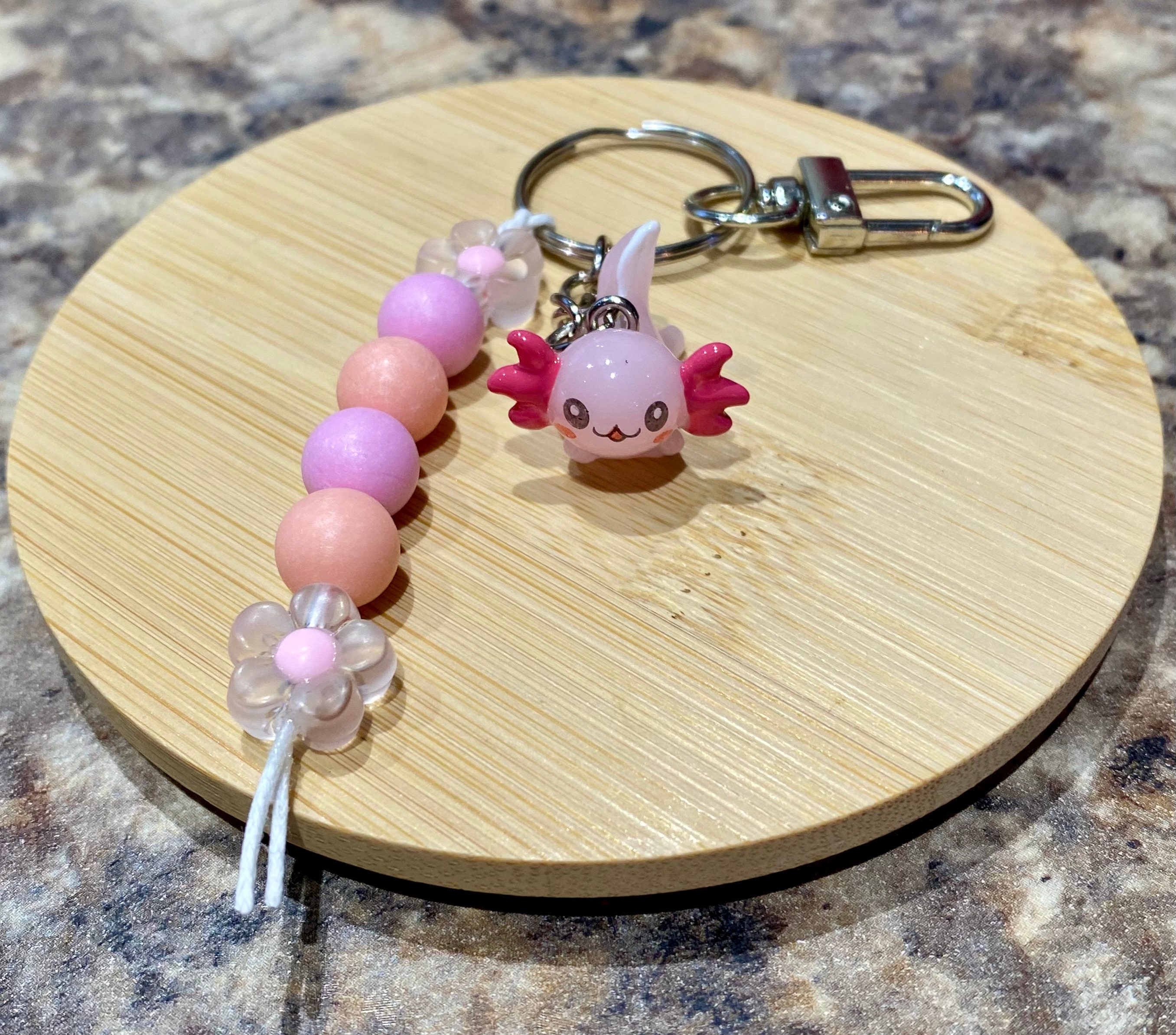 Beaded Axolotl Keychain - Etsy