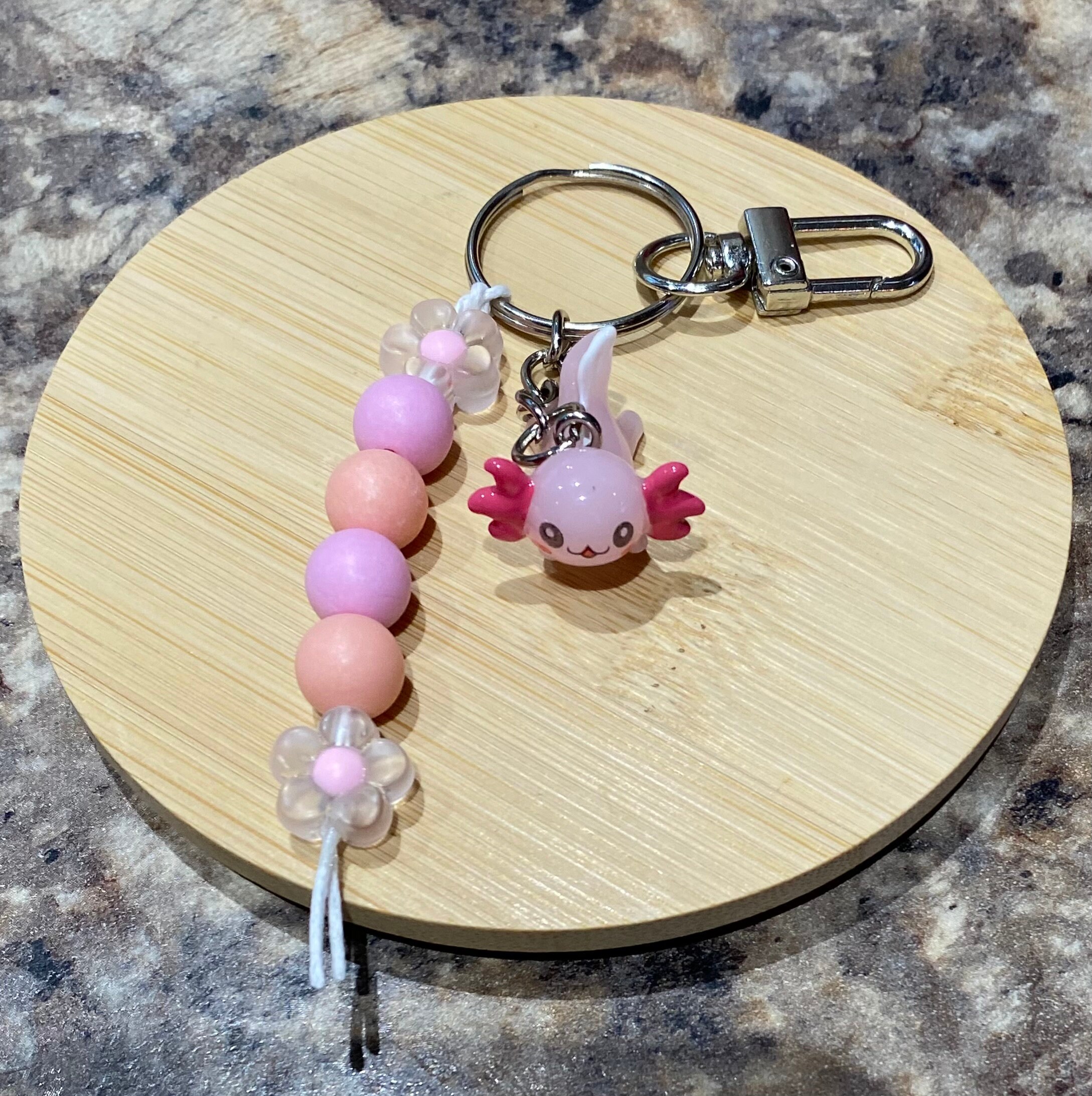Beaded Axolotl Keychain - Etsy