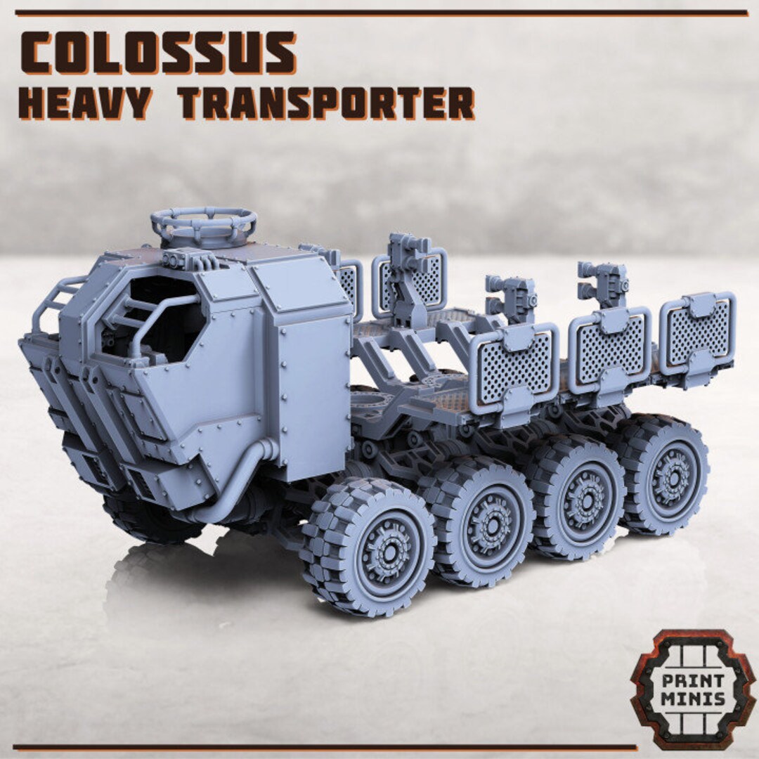 COLOSSUS Truck Carrier Transporter 28mm HEROIC Scale by Print - Etsy