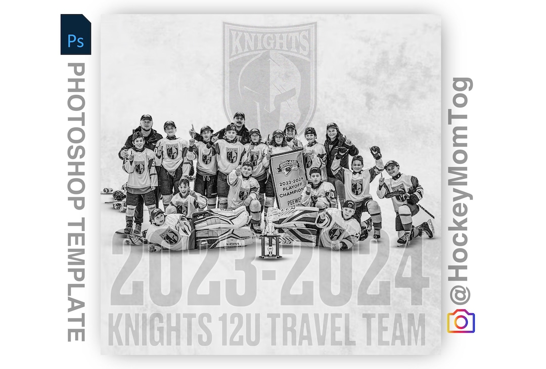 Sports Team Poster Photoshop Template for Instagram or Print - Etsy