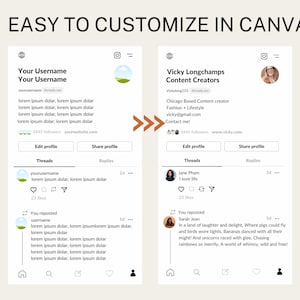 CANVA THREADS TEMPLATE, Canva Template, New Threads App, Free Version ...