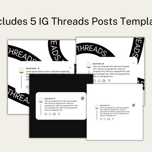CANVA THREADS TEMPLATE, Canva Template, New Threads App, Free Version ...