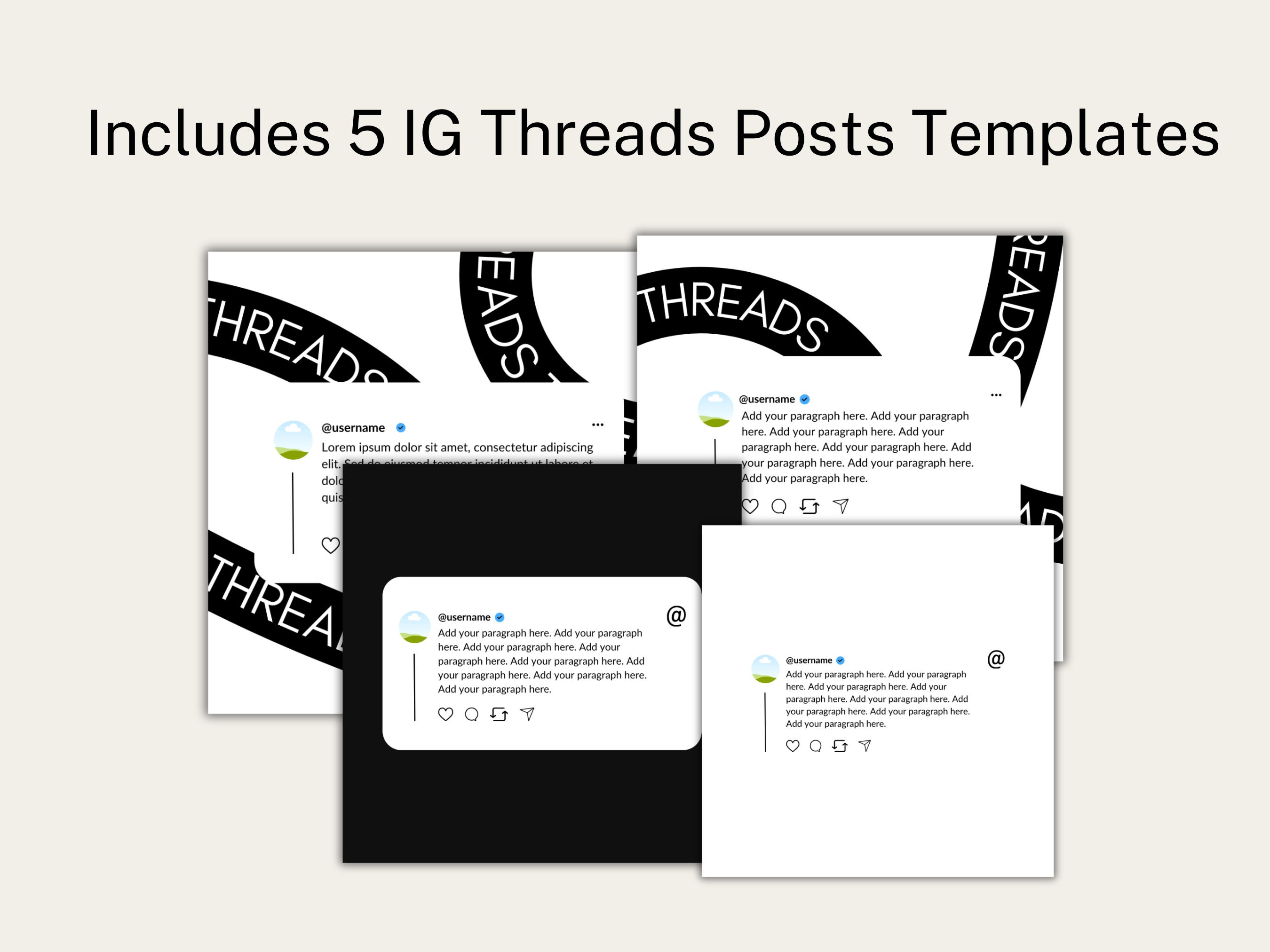 CANVA THREADS TEMPLATE, Canva Template, New Threads App, Free Version ...