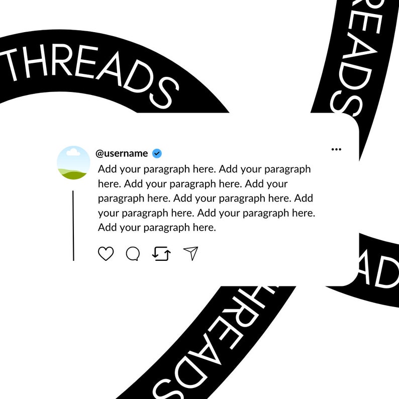 CANVA THREADS TEMPLATE, Canva Template, New Threads App, Free Version ...