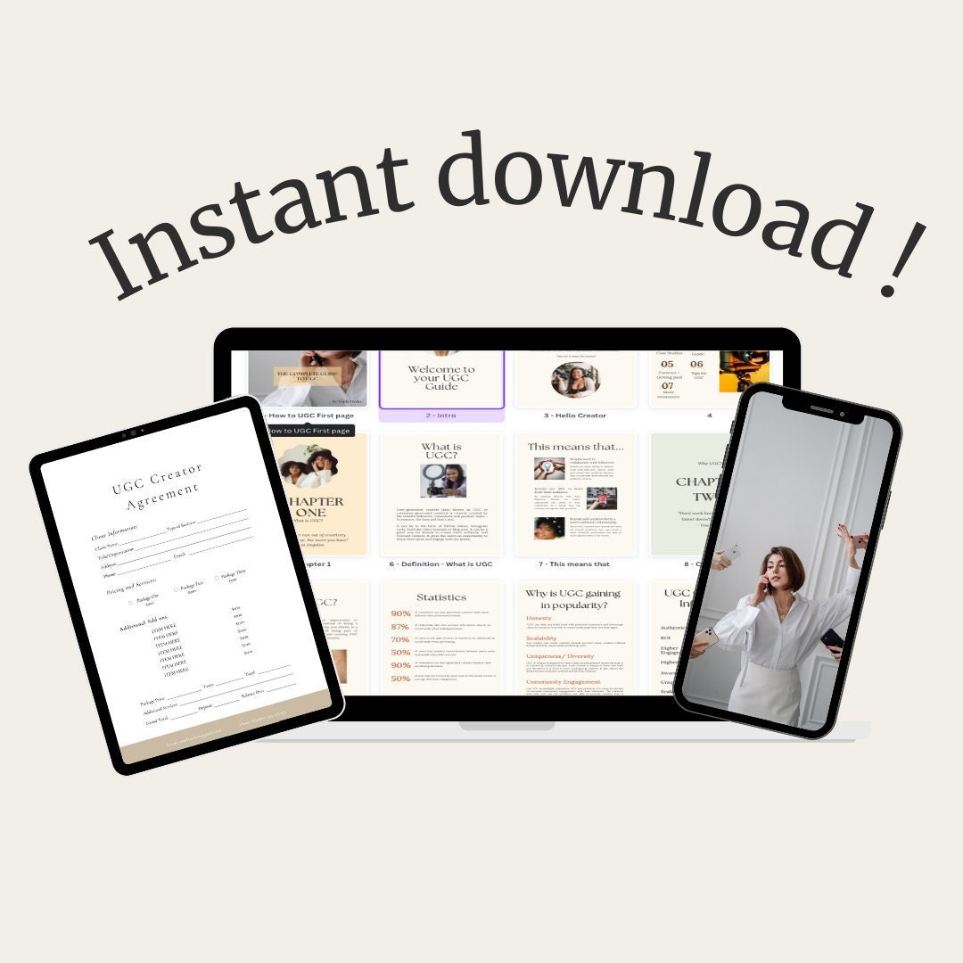 The Complete UGC Guide for Content Creators Includes : Ebook - Etsy