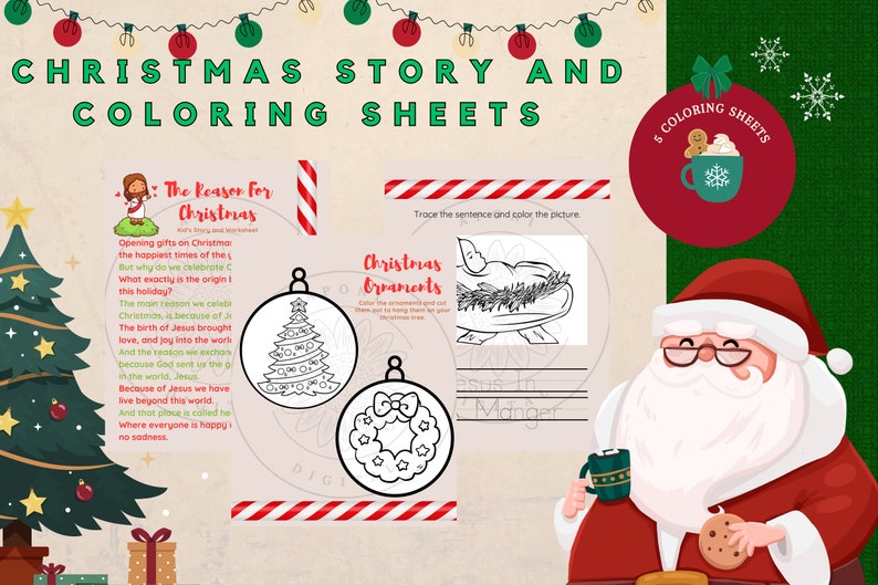 Jesus Christmas Trivia Coloring Sheets and Activity for Kids - Etsy UK