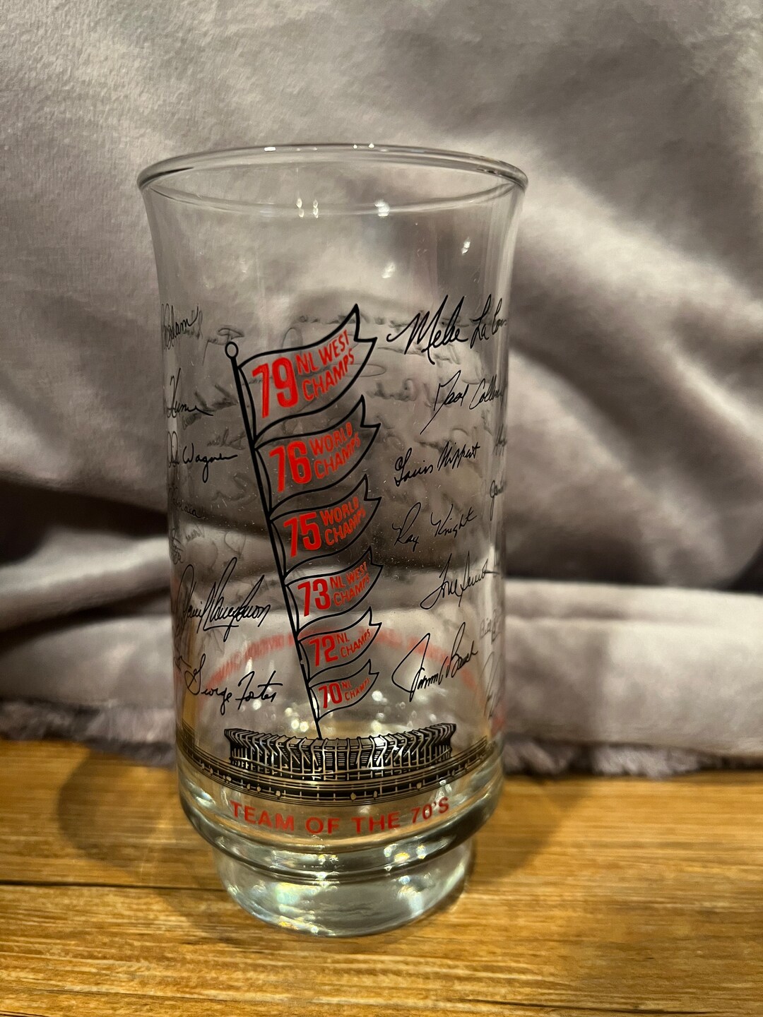 Cincinnati Reds Glass Cups 1970s - Etsy