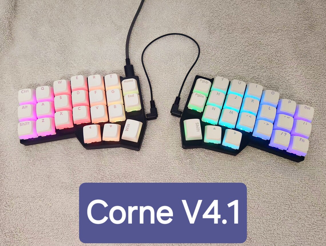 Corne V4.1 Keyboard Fully Built - Cherry MX Style - Pre Soldered ...