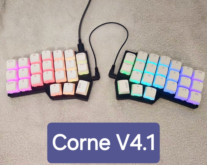 Pabile Corne V3 Hotswap MX Split Ergonomic Mechanical Keyboard Ready to ...