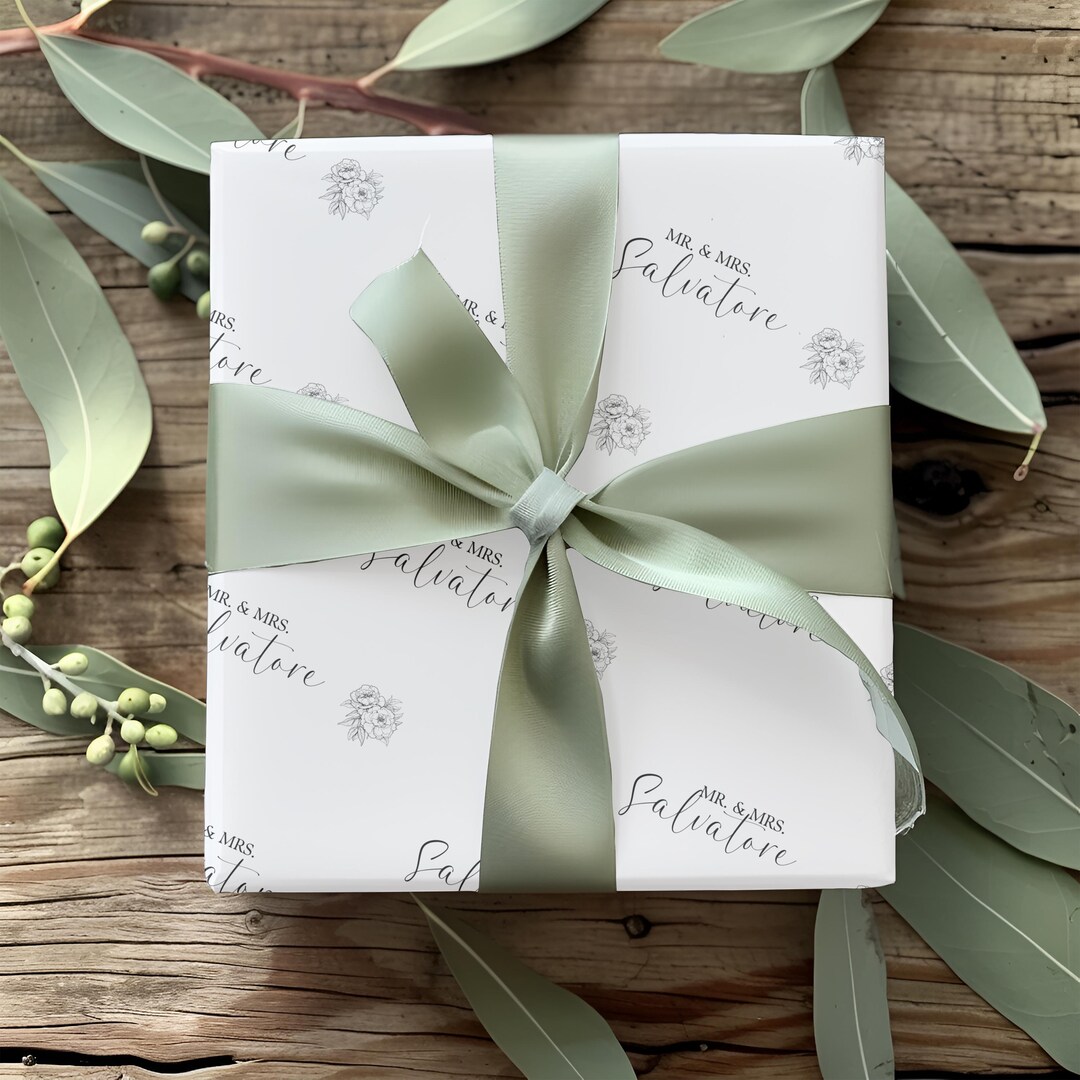 Personalized Wedding Wrapping Paper | Gift Wrap for Special Occasions ...