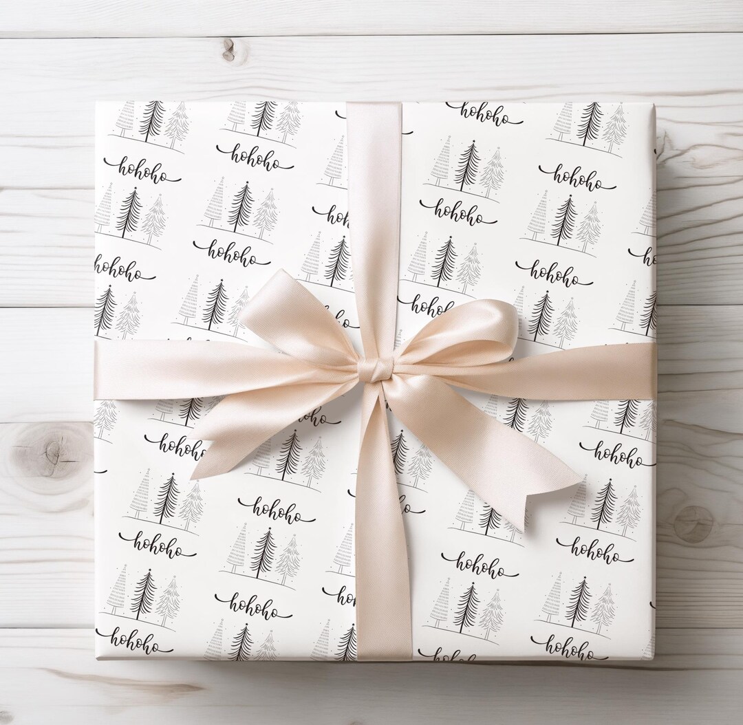 Personalized Christmas Wrapping Paper | Holiday Gift Wrap | Minimalist ...