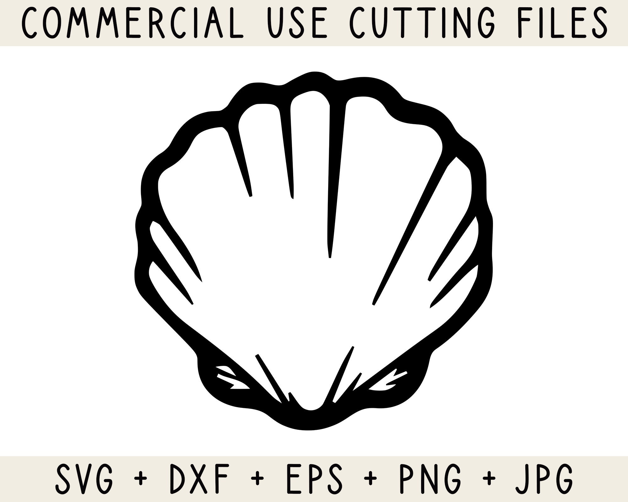 Seashell SVG PNG DXF Water Beach Ocean Summer Vacation Vector ...