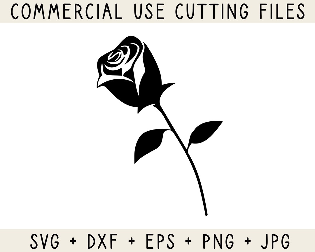 Rose Flower SVG PNG Vector Silhouette Cricut Cut File Sublimation ...