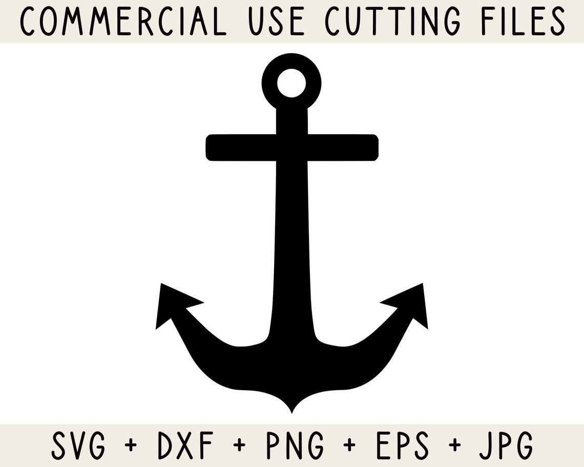 Anker SVG PNG DXF MarineBoot Schiff Silhouette Cricut Cut Datei ...