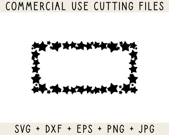 Star Border SVG PNG DXF Vector Silhouette Cricut Cut File - Etsy