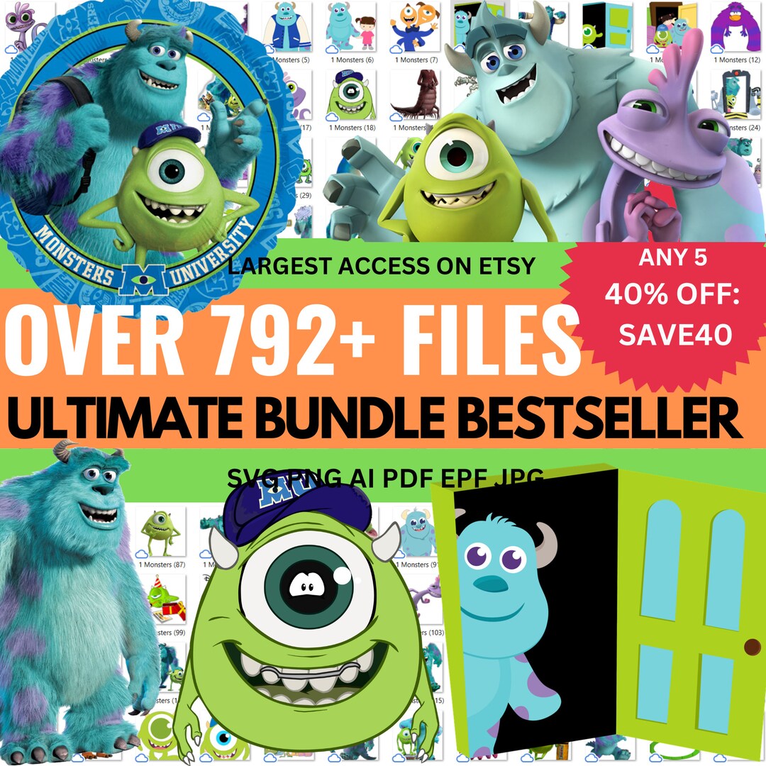 Largest Monsters Inc Clipart Bundle Monsters Inc Svg Cut - Etsy UK